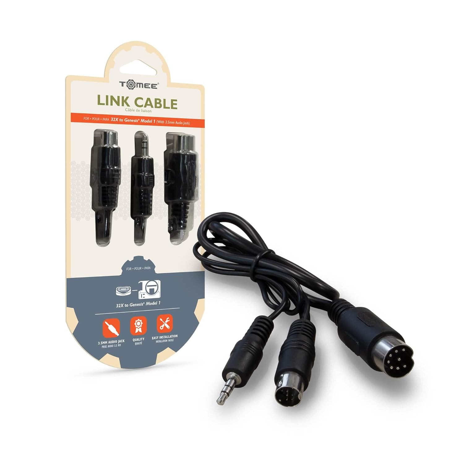32X to Genesis® Model 1 Link Cable (with 3.5mm Audio Jack) - Tomee ...
