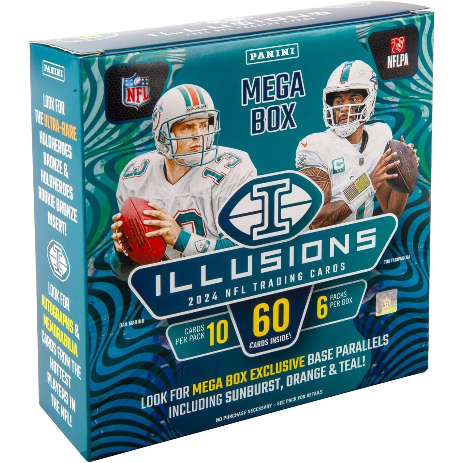 2024 Illusions NFL Football Mega Box - 6 Packs, 60 Trading Cards - Pan ...